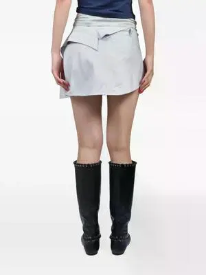 AUGUST BARRON Belted Peplum Mini Skirt