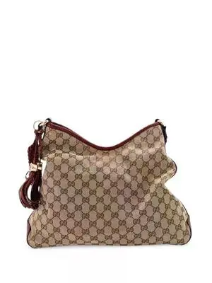 Gucci Marrakech Gg Canvas Medium Hobo Bag - Brown