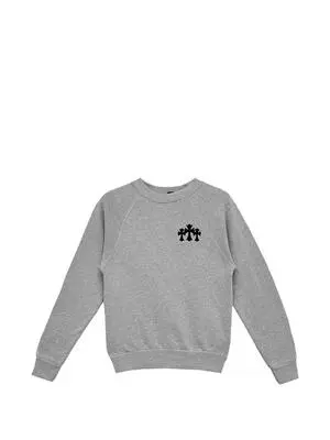 Chrome Hearts Logo-print Raglan-sleeve Sweater - Grey