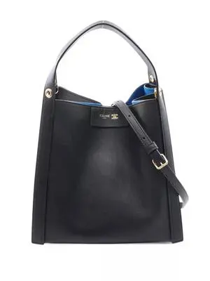 Celine 2000-2026 Small Supple Calfskin Cube Satchel - Black