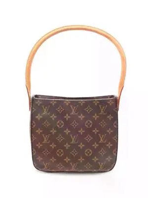 LOUIS VUITTON 2004 Mm Looping Monogram Canvas Tote Bag - Brown