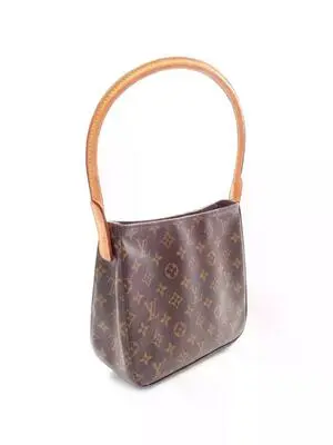 LOUIS VUITTON 2004 Mm Looping Monogram Canvas Tote Bag - Brown
