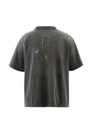 SAINT MXXXXXX X Santastic! X Geeks Rule Graphic-print Washed T-shirt - Black