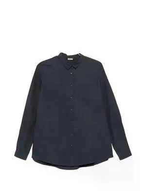 Apuntob Long-sleeve Slub Texture Shirt - Blue