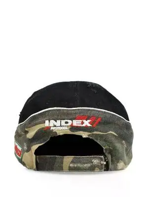 PROTOCOL INDEX Distressed Camouflage-panel Cap