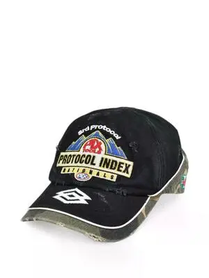 PROTOCOL INDEX Distressed Camouflage-panel Cap