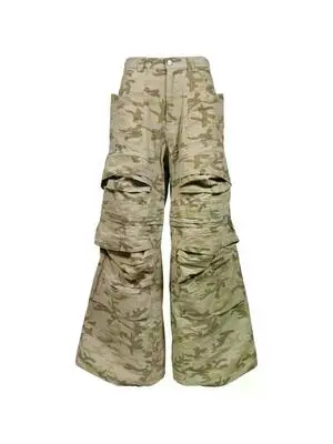 Natasha Zinko Cosmo Camouflage-print Cargo Trousers - Neutrals