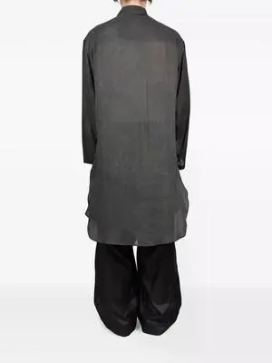 Yohji Yamamoto Asymmetric-collar Long Shirt