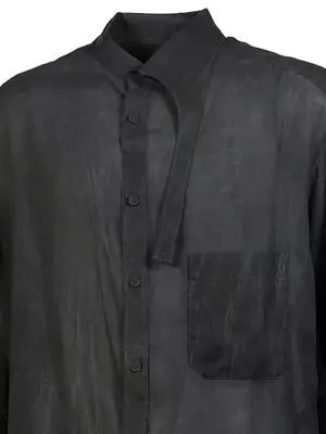 Yohji Yamamoto Asymmetric-collar Long Shirt