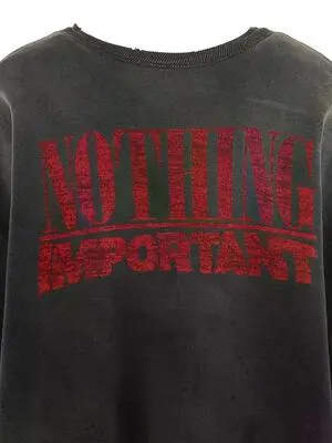 SAINT MXXXXXX Distressed Graphic-print Sweatshirt