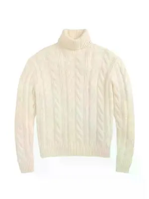 Ralph Lauren Purple Label Cable-knit Roll-neck Sweater - Neutrals