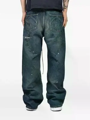 JUN/NAKAYAMA Distressed Lace-up Flares