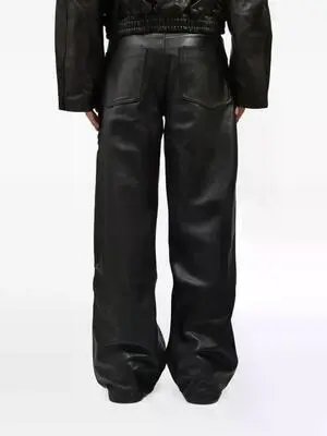 EARTHLING COLLECTIVE David Stud-embellished Leather Trousers