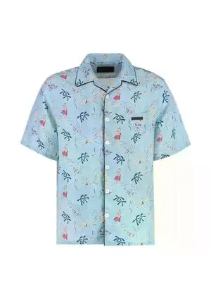 Prada Printed Short-sleeve Shirt - Blue