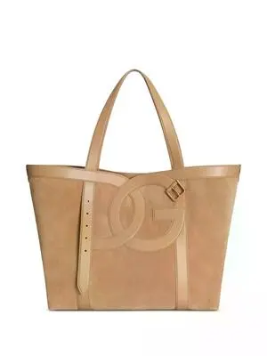 Dolce & Gabbana 3.5 Shopping Bag In Split Calfskin - Neutrals