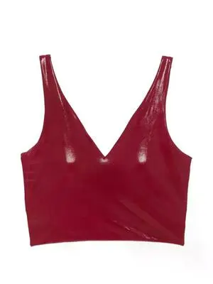 MACRON V-neck Cropped Performance Top