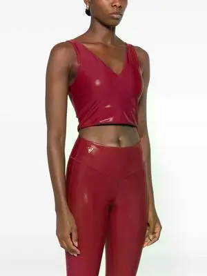 MACRON V-neck Cropped Performance Top