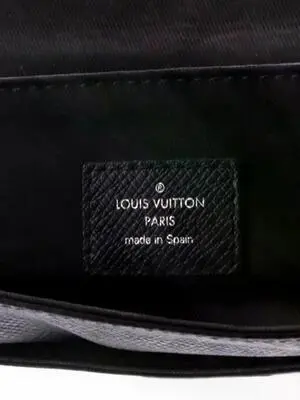LOUIS VUITTON Outdoor Flap Messenger Monogram Taigarama Crossbody Bag - Black