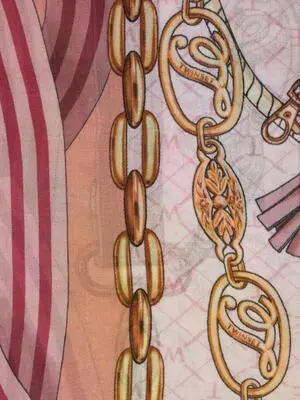 TWINSET Chain-print Striped Scarf