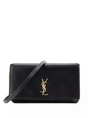 Saint Laurent Classic Monogram Leather Crossbody Bag - Black