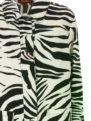Max Mara Zebra-print Button-up Jacket