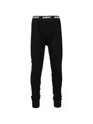 SAINT MXXXXXX Logo-waistband Thermal Leggings - Black
