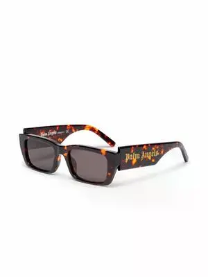 Palm Angels Palm Rectangle-frame Sunglasses - Brown