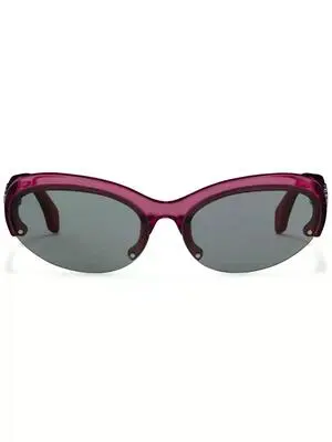 Palm Angels Palm Angels Eyewear Palmdale Oval-Frame Sunglasses Pink