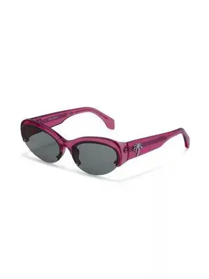 Palm Angels Palmdale Oval-frame Sunglasses - Pink