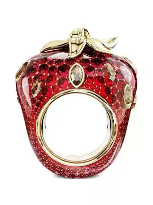 SWAROVSKI Idyllia Crystal-embellished Strawberry Ring - Red