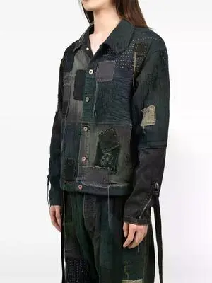 D HYGEN Patchwork Distressed Denim Jacket