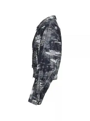 TAAKK Faded-pattern Denim Jacket