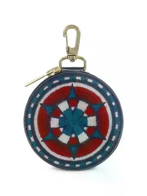 BLACK MEANS Embroidered Circle Coin Case