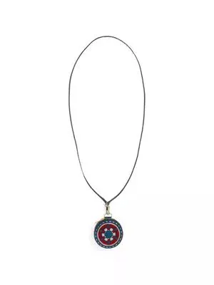 BLACK MEANS Embroidered Circle Coin Case
