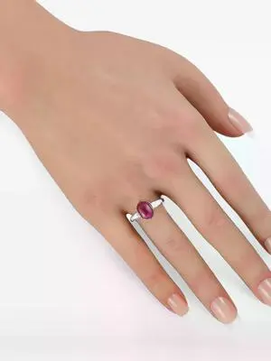 LB EXCLUSIVE Art Deco Ruby And Diamond Ring - Silver
