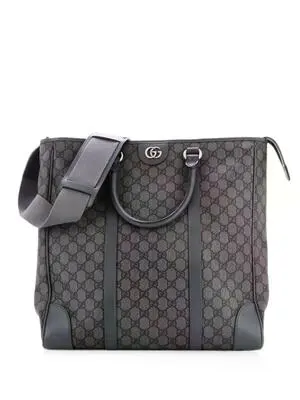 Gucci Ophidia Convertible Open Gg Coated Canvas Tall Tote Bag - Grey