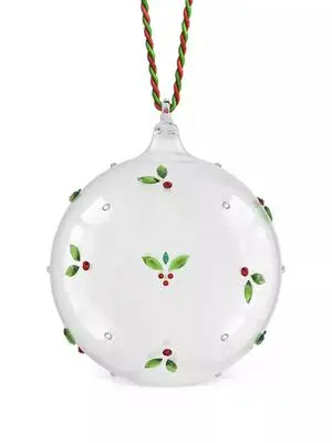 SWAROVSKI X Bettina Fuchs Holiday Cheers Holly Ornament - White