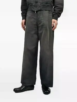 MASU Faded Wide-leg Jeans
