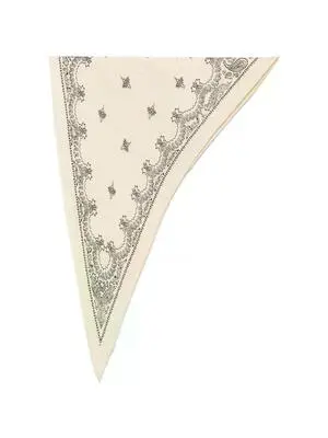 Destin Paisley-print Bandana Scarf - Neutrals