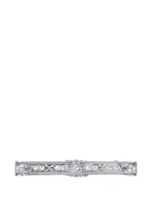 LB EXCLUSIVE Platinum Diamond And Sapphire Brooch