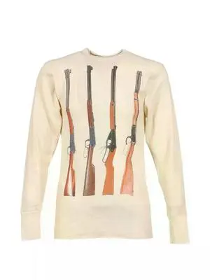 JOSHUA J. Slug Thermal Graphic-print Sweater - Neutrals
