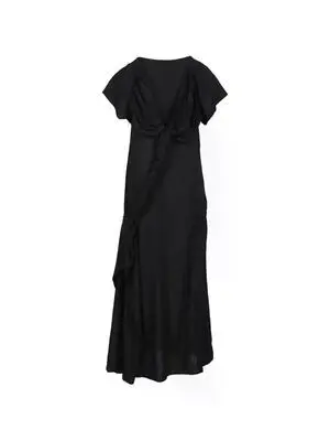 LIMI FEU Wrinkled Twisted Midi Dress