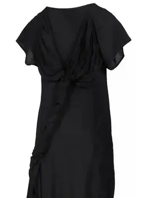 LIMI FEU Wrinkled Twisted Midi Dress