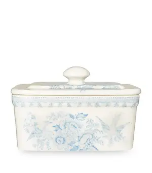 BURLEIGH Asiatic Pheasants Butter Dish - Blue