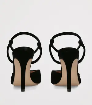 GIANVITO ROSSI Velvet Slingback Pumps 95