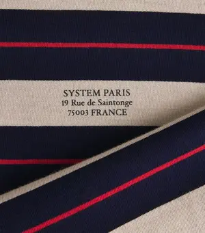 SYSTEM Cotton Stripe Logo T-shirt