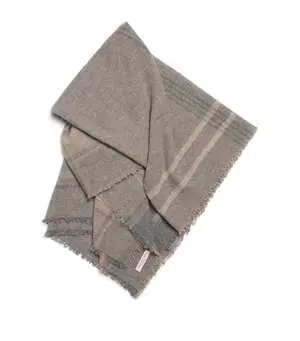 Johnstons Of Elgin Cashmere Tartan Scarf - Grey
