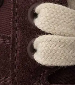 Prada Suede And Re-nylon Downtown Bold Sneakers - Burgundy
