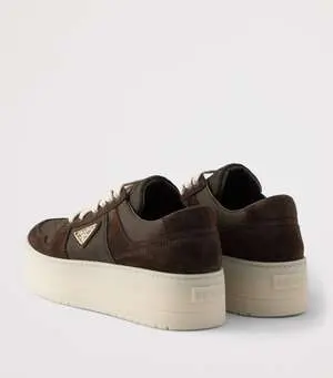 Prada Suede And Re-nylon Downtown Bold Sneakers