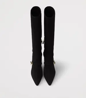 Prada Stretch Suede Knee-high Boots 55